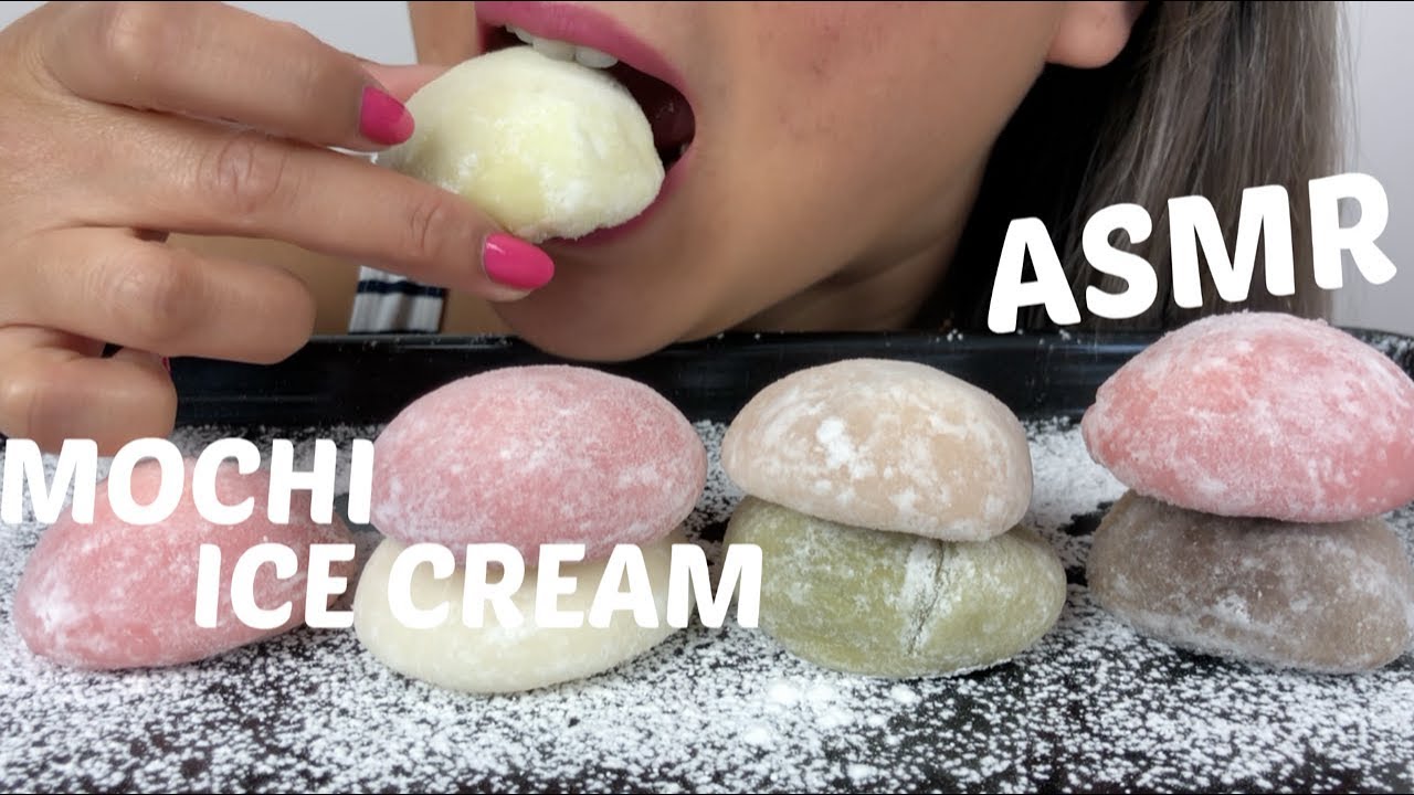 MOCHI ICE CREAM | ASMR *No Talking Eating Sounds | N.E Let's Eat - YouTube