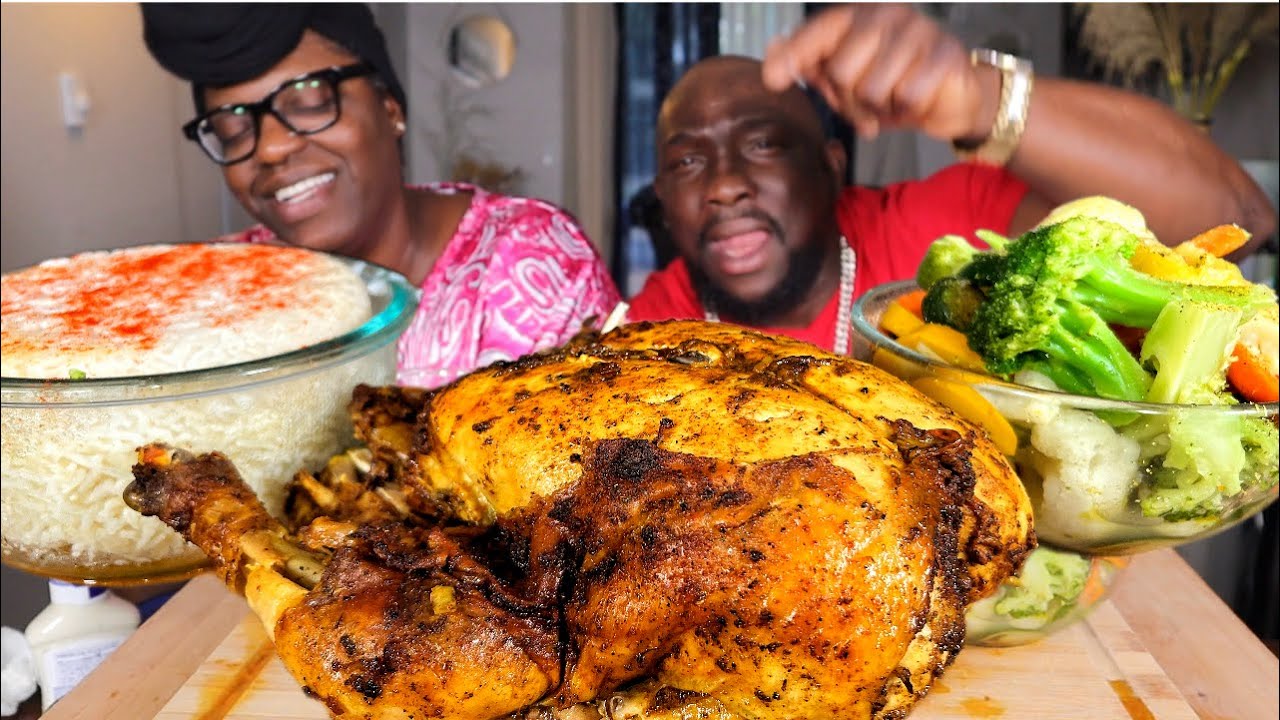 SEASONED ROTISSERIE CHICKEN| MUKBANG EATING SHOW! - YouTube