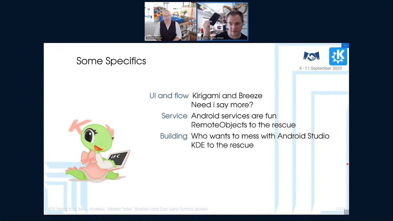 Akademy 2020 - Dan Leinir Turthra Jensen & Andrew Shoben - KDE Wags ...