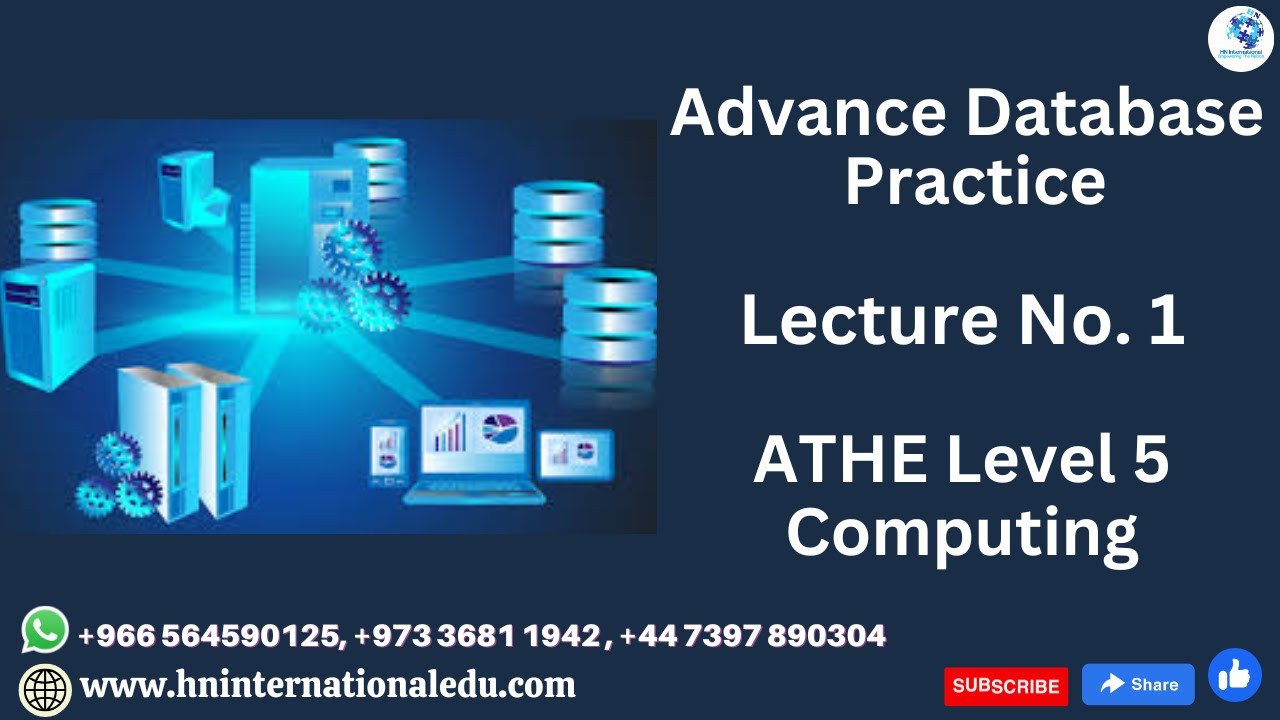 Advance Database Practice Lecture No 01 Athe Level 5 Computing Youtube