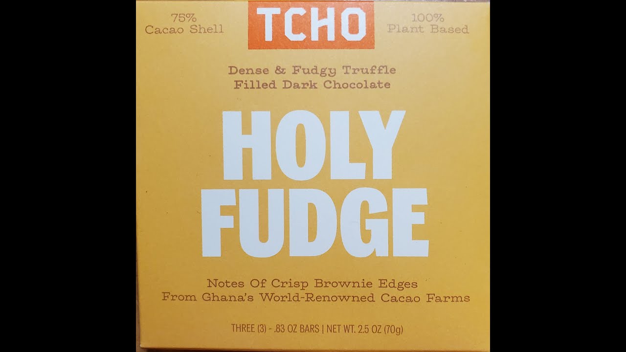Tcho Holy Fudge Dark Chocolate 76% Cacao Shell Review - YouTube