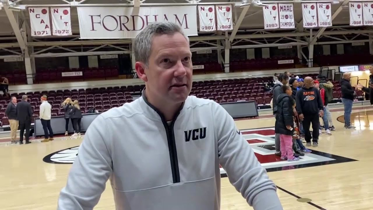 VCU men's basketball coach Ryan Odom after 75-60 win at Fordham on ...