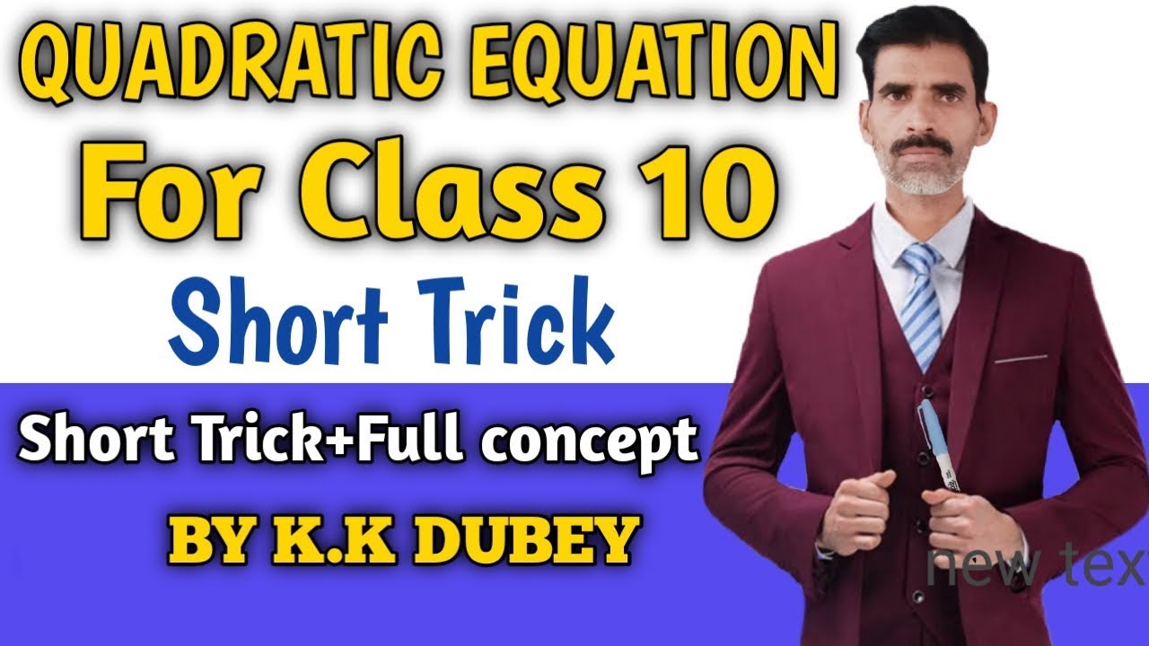 Quadratic Equation Short Trick For Class 10 Short Trick Quadratic 5099
