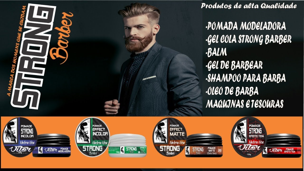 Pomada modeladora Strong vitor cosméticos - YouTube