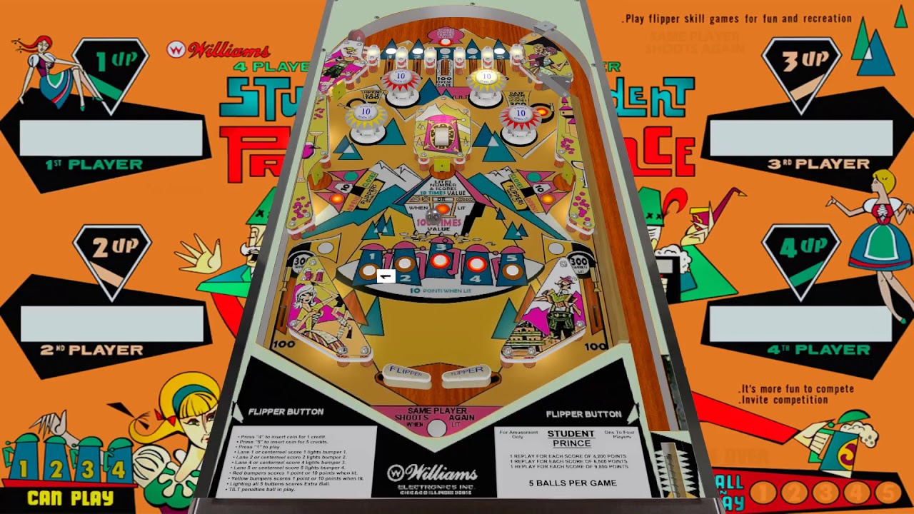 Student Prince Pinball VPX - YouTube