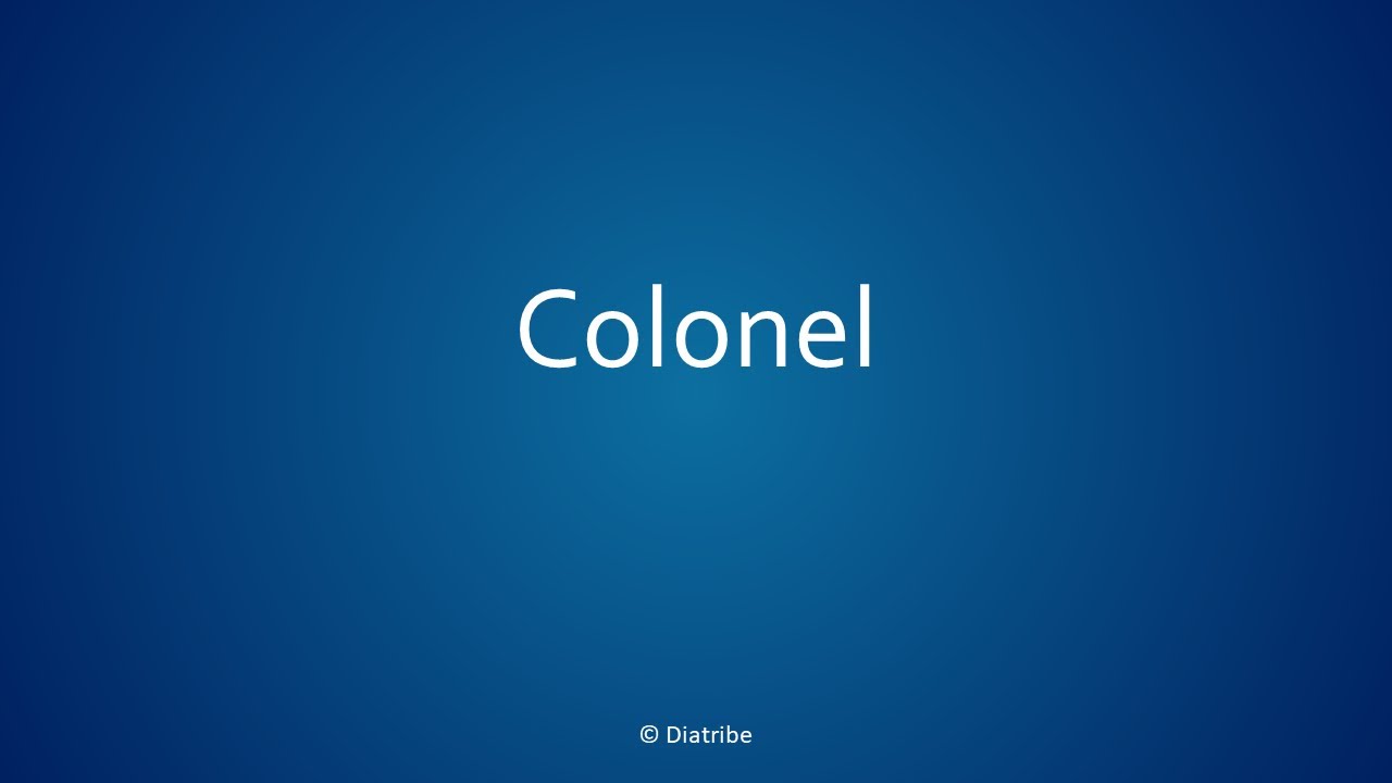 How to pronounce colonel in American English - YouTube