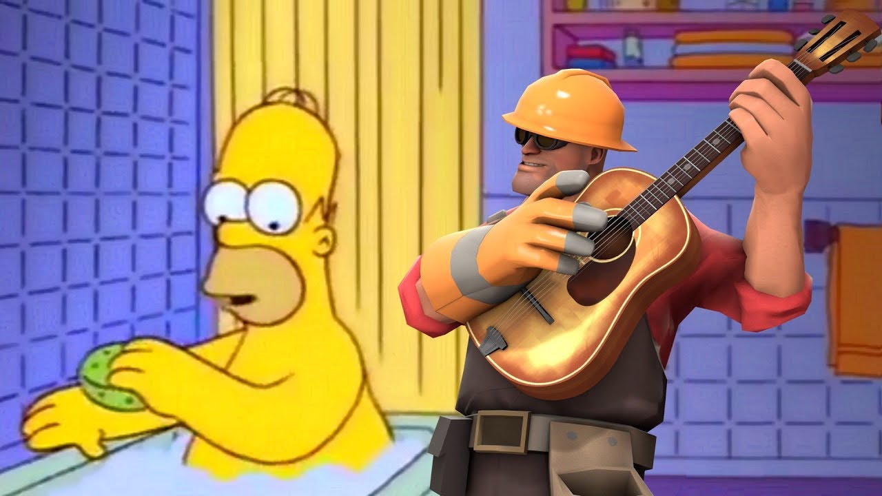 Homer Gets Hit by a Chair But it's TF2 - YouTube