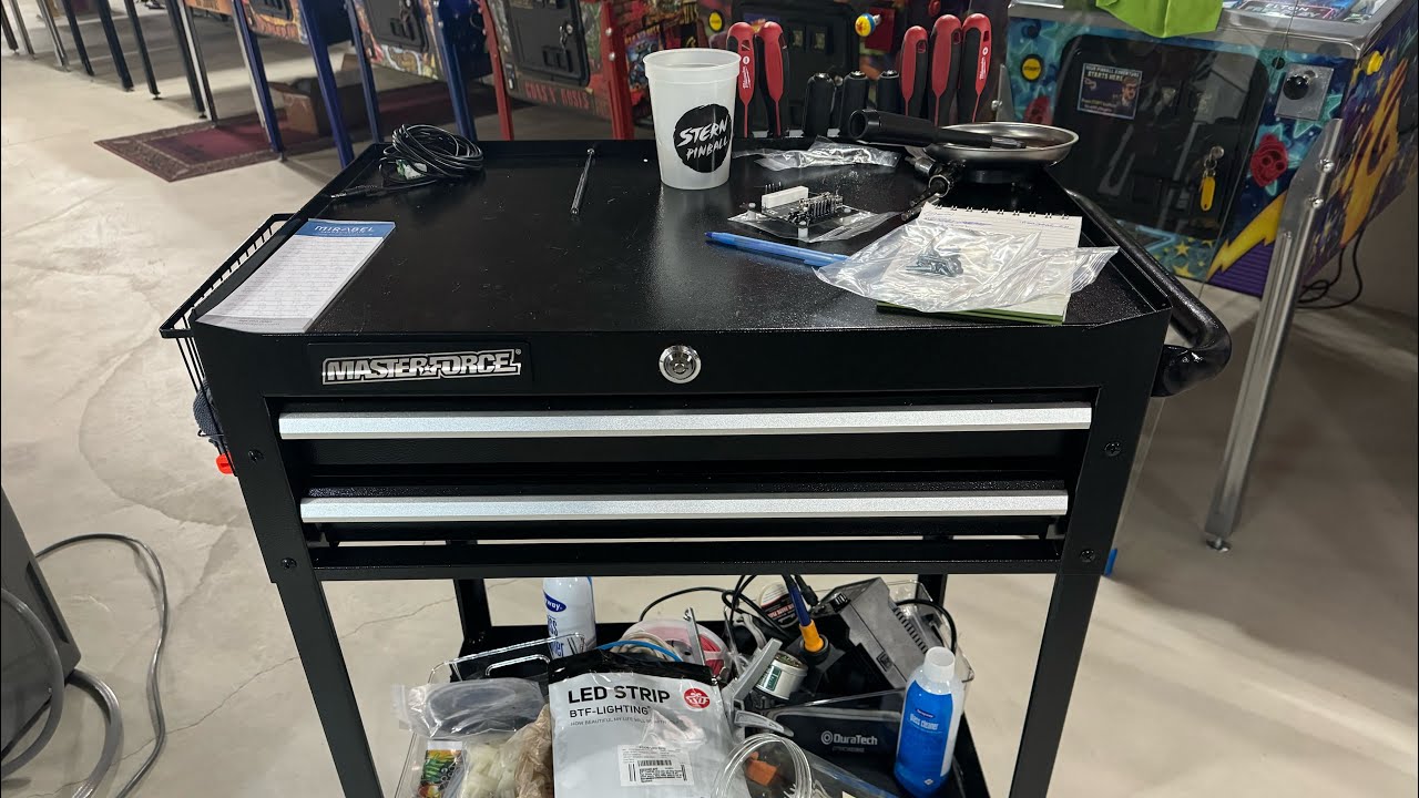 My Pinball Tool Cart - Make Fixing Pinball Machines Much Easier - YouTube