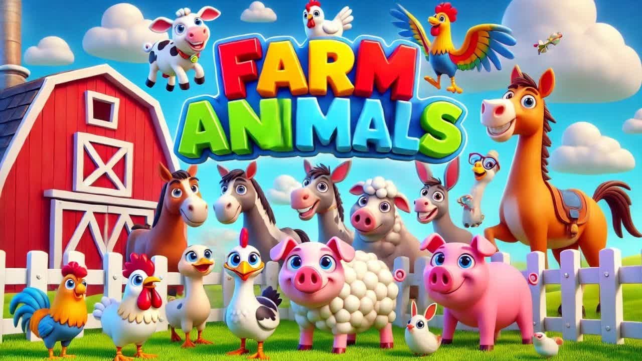 NEW! "Farm Animals for Kids | Learn Animal Names, Sounds & Fun Facts ...