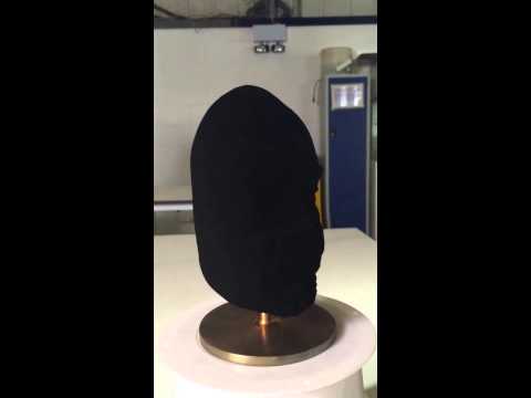 My head covered in Vantablack - YouTube