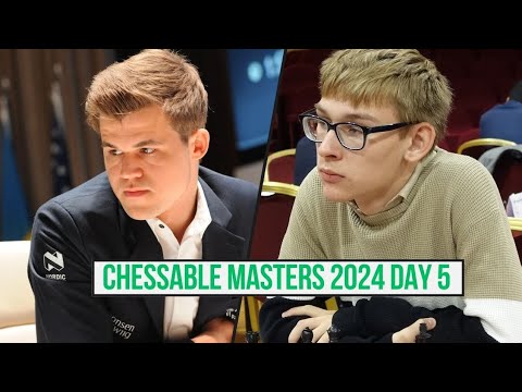 Magnus Carlsen VS Denis Lazavik in Chessable Masters Championship 2024 ...