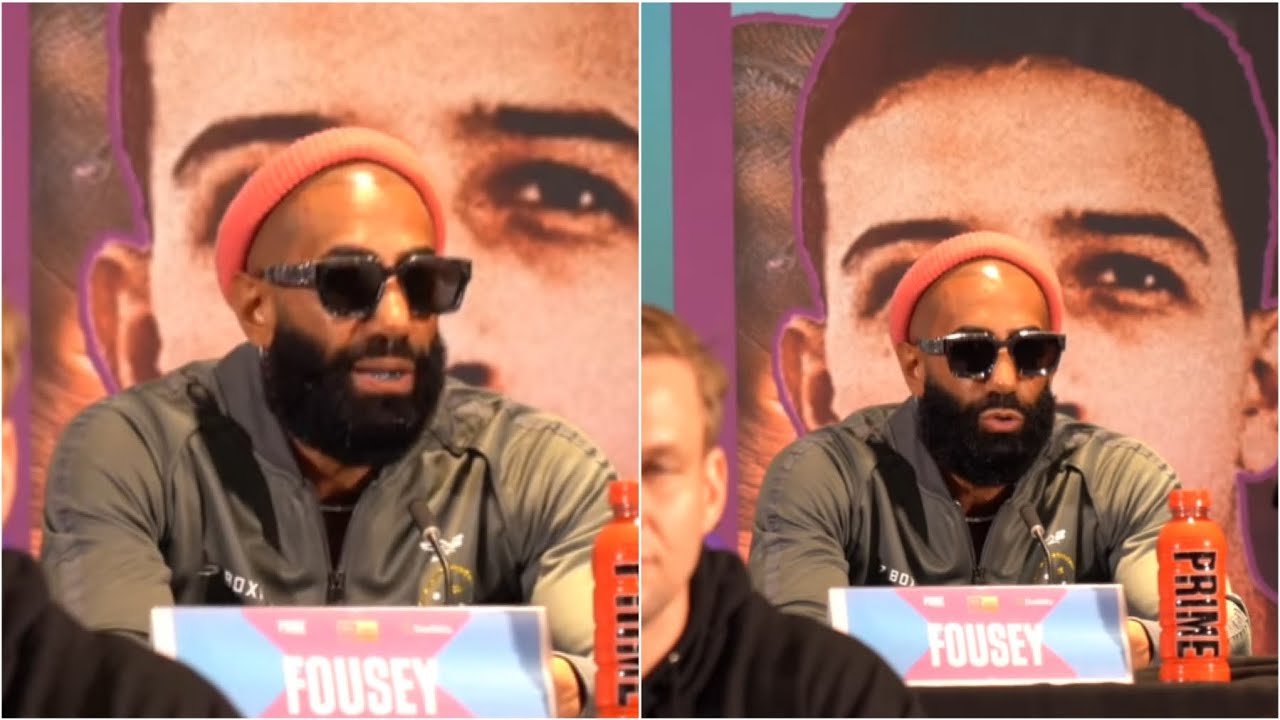 DEJI & FOUSEY EXCHANGE WORDS AT MISFITS DAZN PRESSER | FOUSEY MAKES ...