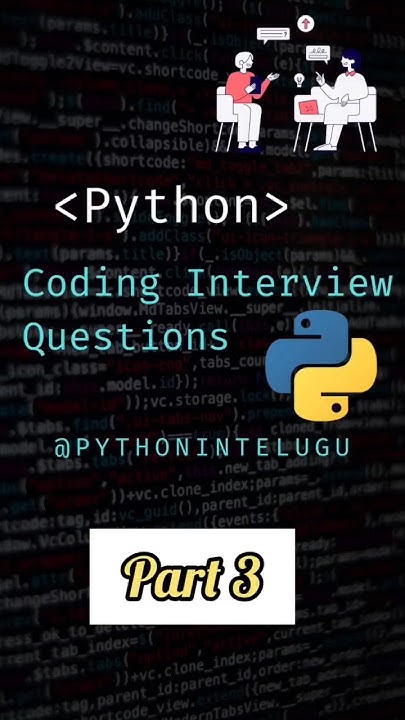 Python Coding Interview questions part 3 | @pythonintelugu - YouTube