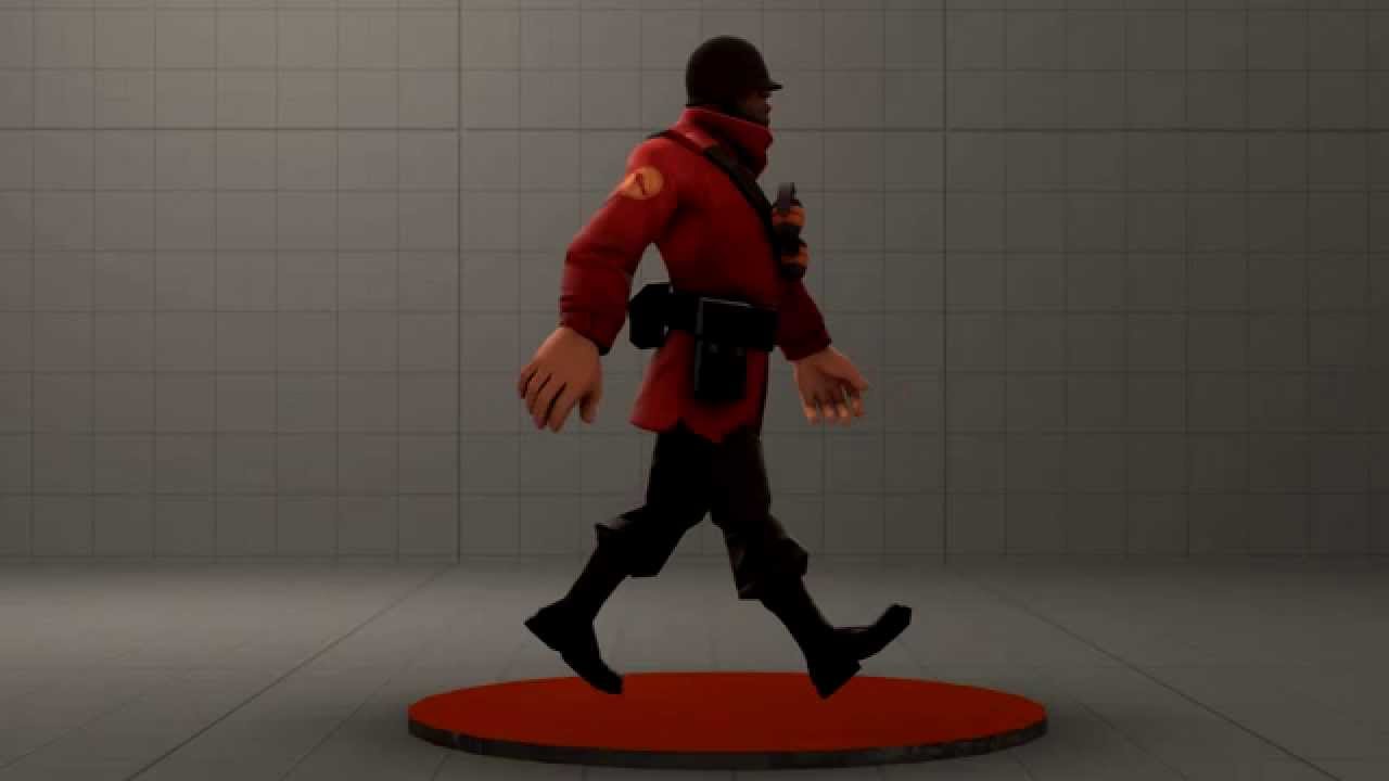 Soldier Walk Cycle WIP - YouTube