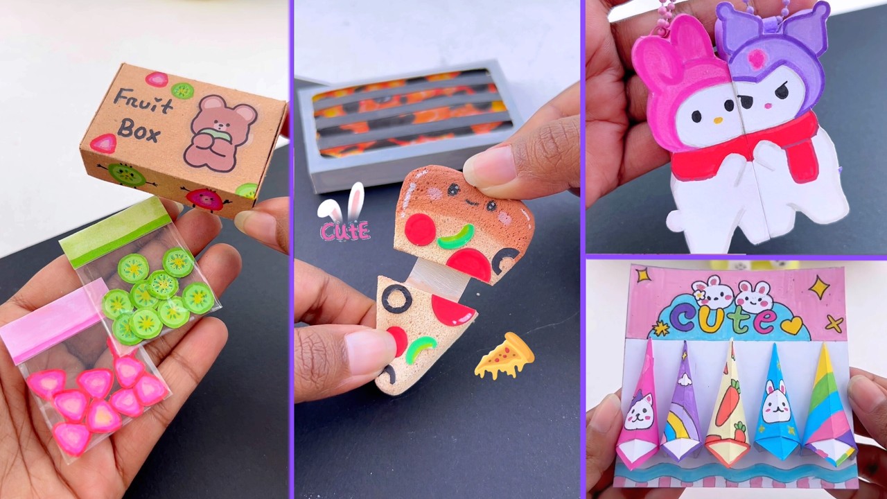 15 Easy Craft Ideas / DIY Miniature Crafts Ideas / school craft ...