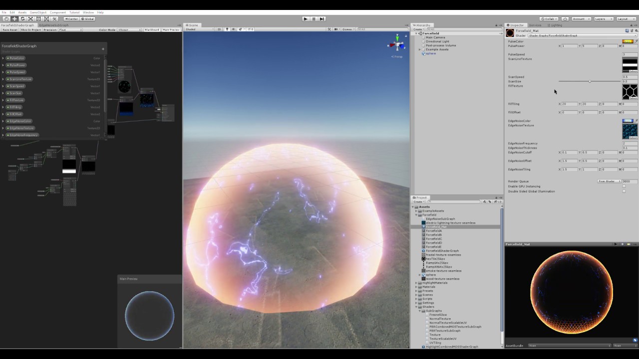 Unity Forcefield Shadergraph Youtube