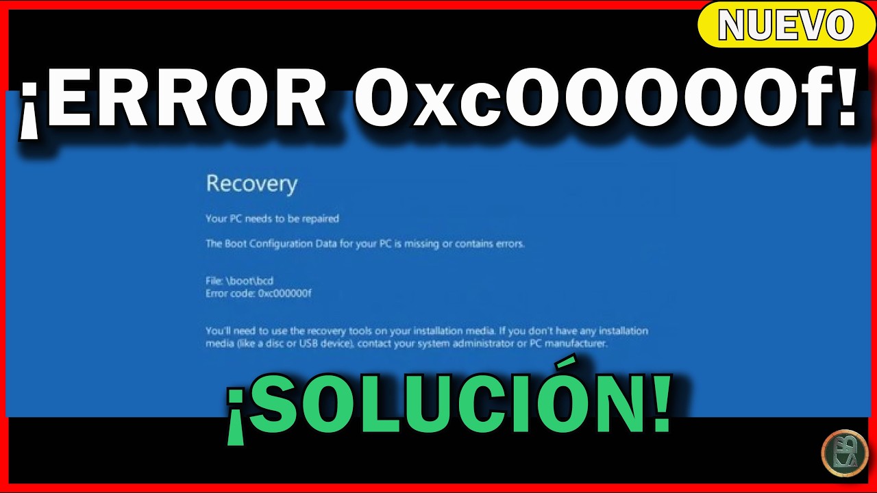 Soluciona el ERROR 0xc00000f en Windows 10/11 al ARRANCAR | Paso a paso ...