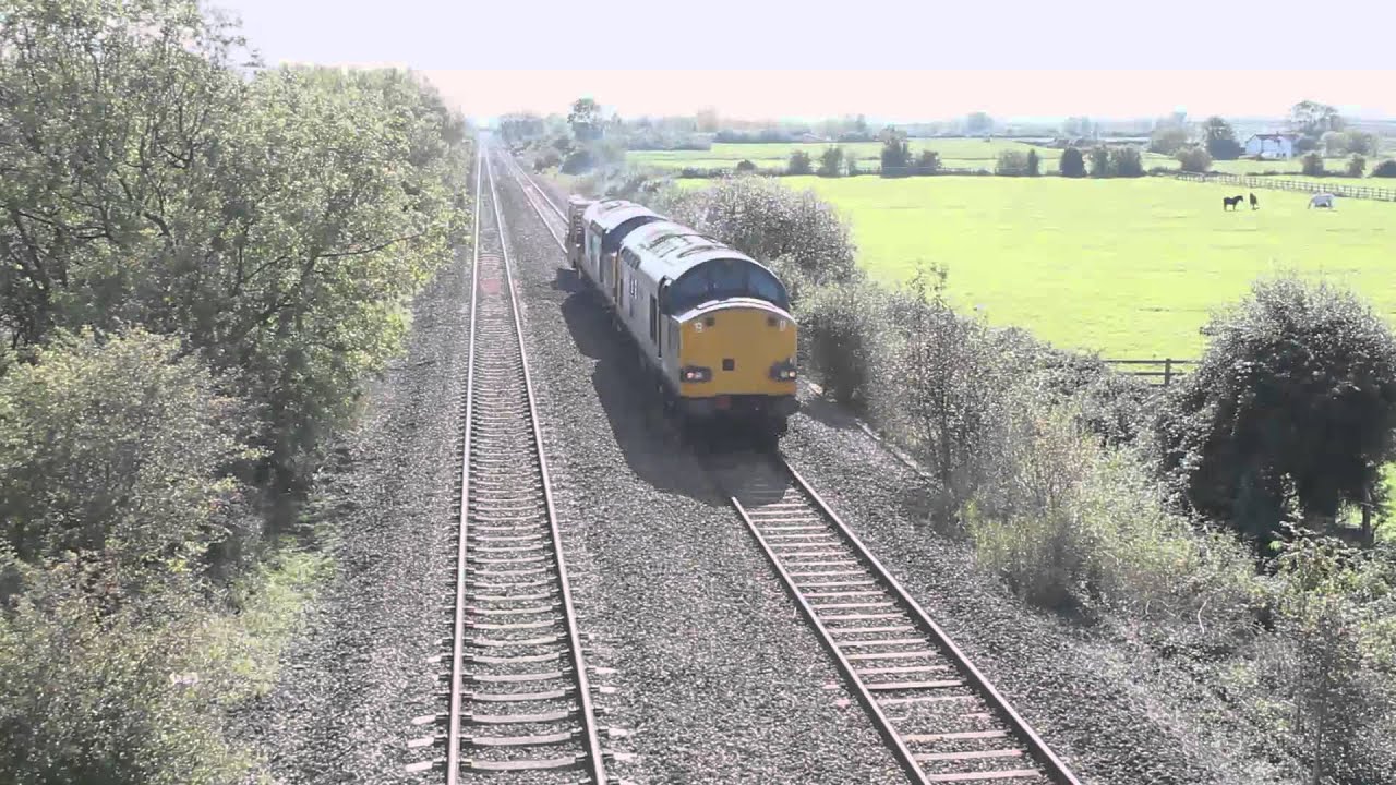 Bridgwater - Crewe DRS Flask Train | Huntspill Bridge 28/09/2011 - YouTube
