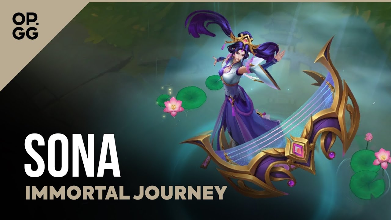 League of Legends Immortal Journey Sona OP.GG Skin Review - YouTube