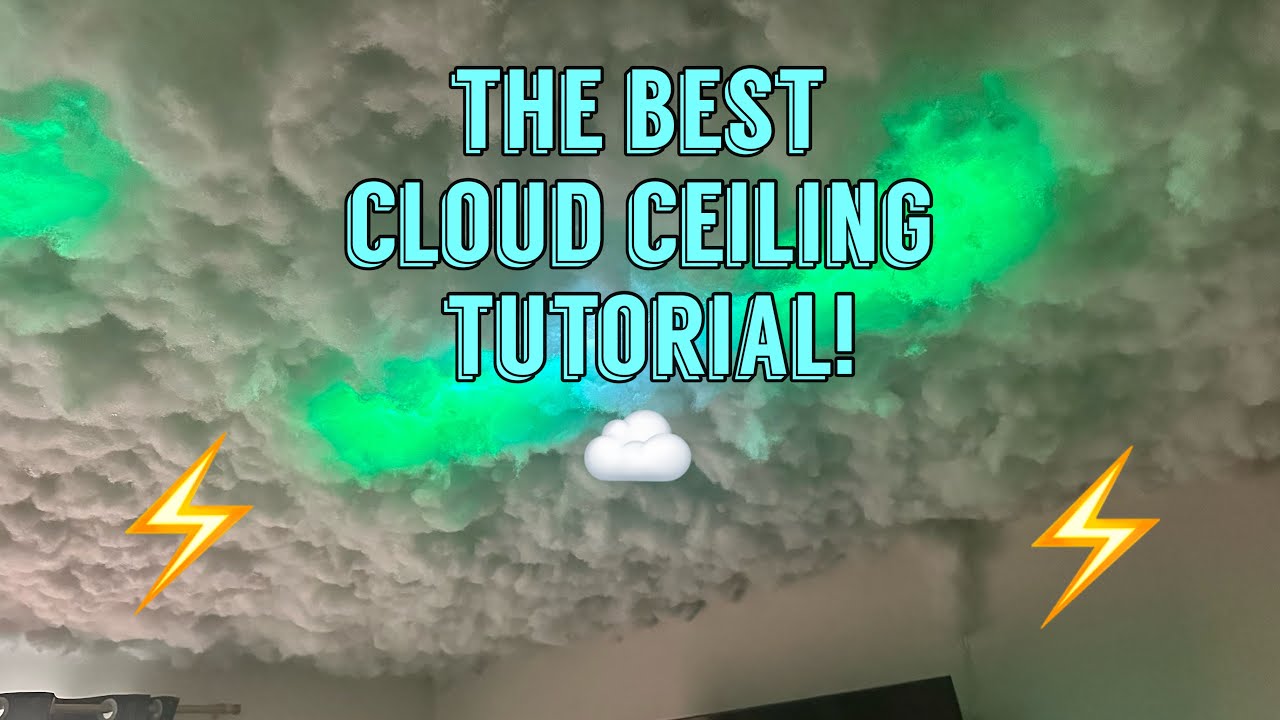 DIY TikTok CLOUD CEILING ☁️☁️!! Easy step by step! #youtubeshorts #explorepage #diy #tiktok # ...