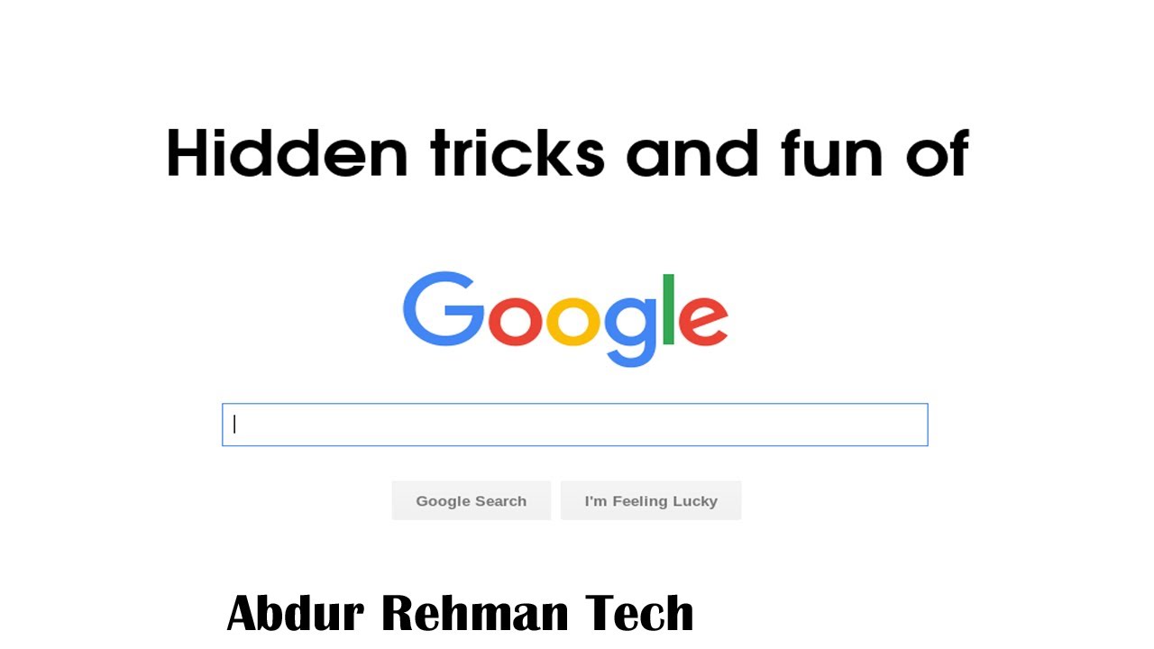 Google hidden tricks | Fun google secrets - YouTube