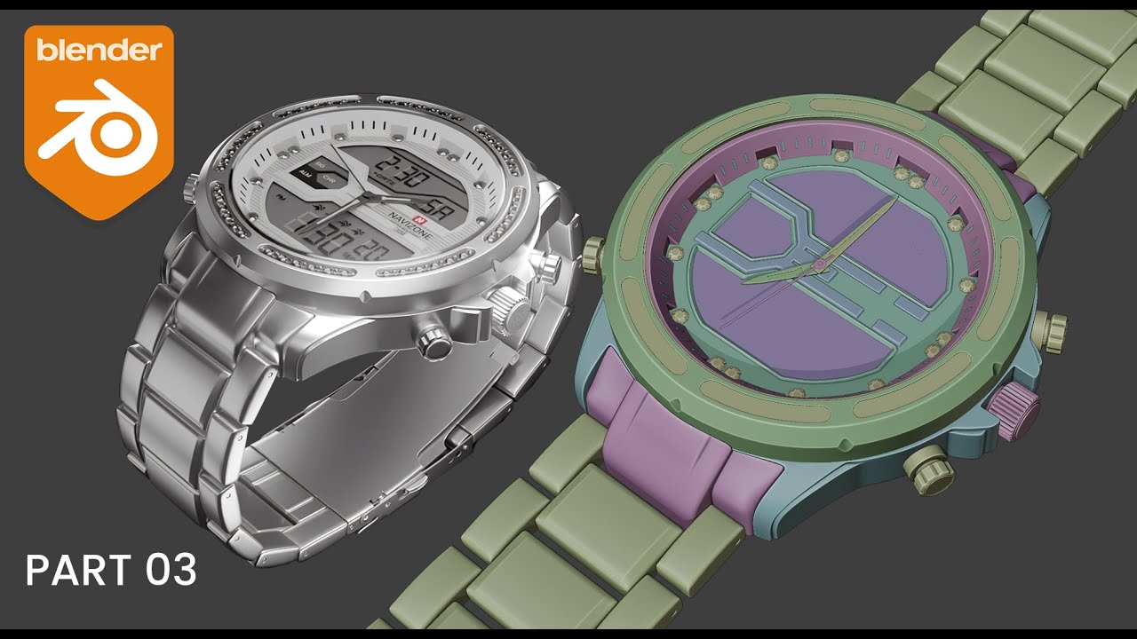 3D Watch Modeling in Blender | Part 3: Modeling the Watch Dial and Blat ...