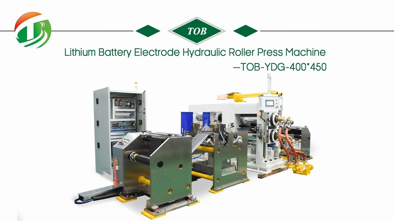 Lithium Battery Electrode Hydraulic Roller Press Machine TOB-YDG-400* ...