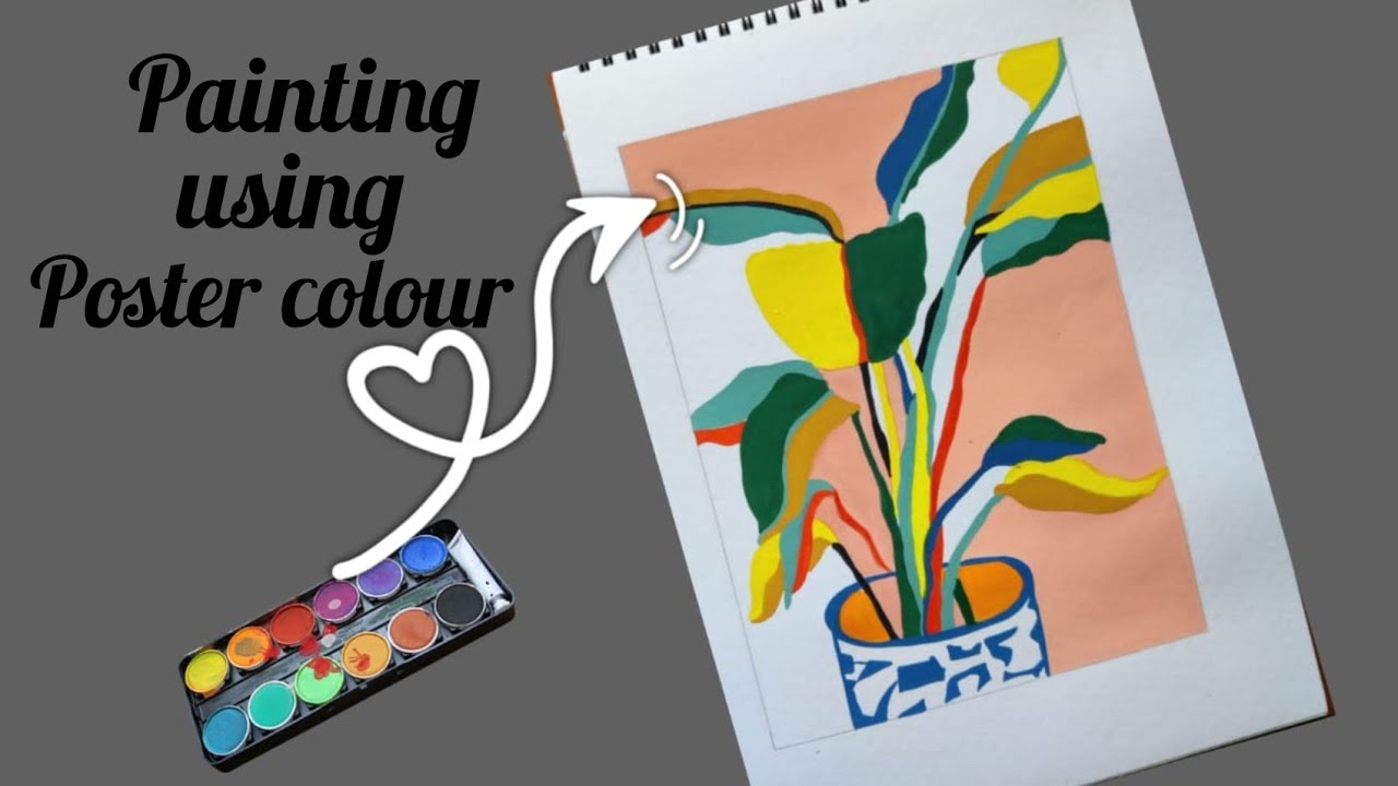 easy poster colour painting tutorial | painting plants #painting # ...