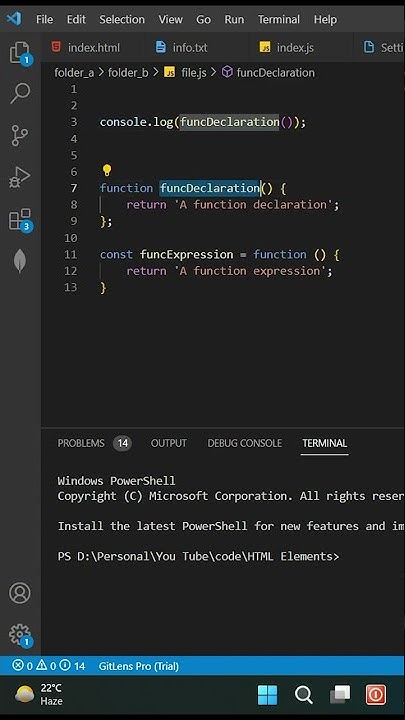 Function Declaration Vs Function Expression In Javascript Shorts Youtube