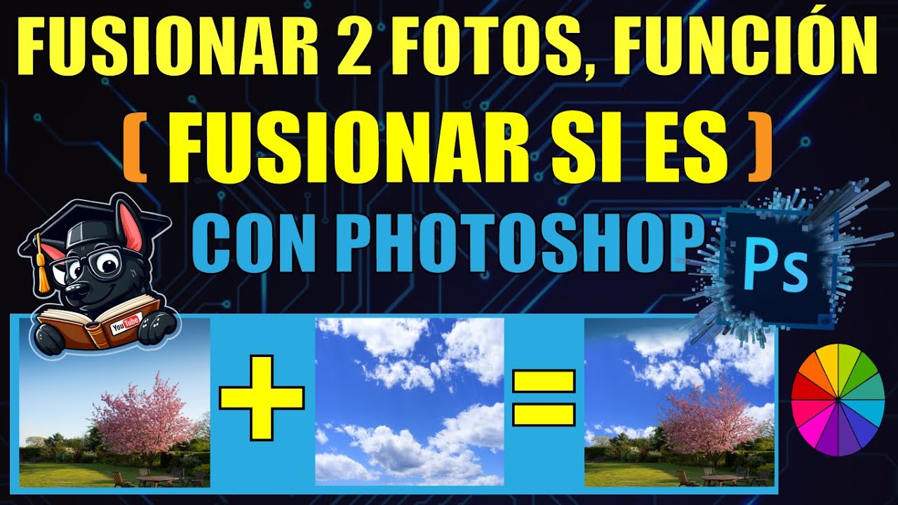 Cómo Usar (Fusionar Si Es) en Photoshop fácil - YouTube