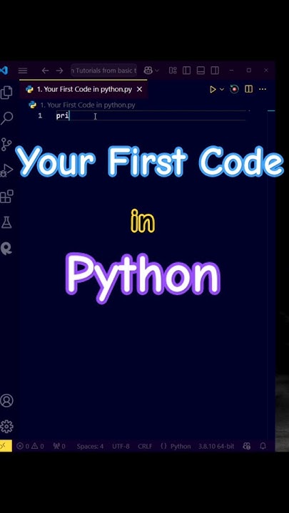 Your First Code in Python #coding #shorts #viral #trending #python ...