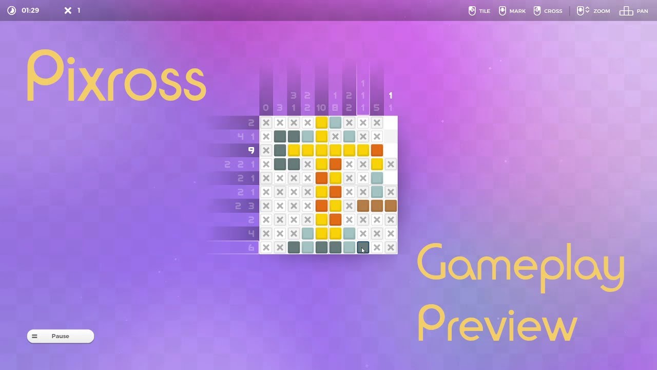 Pixross Gameplay Preview - Picross Variant - YouTube
