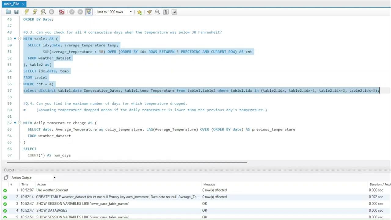 SQL Queries - Weather Forecasting Analysis - LIVE PROJECT - YouTube