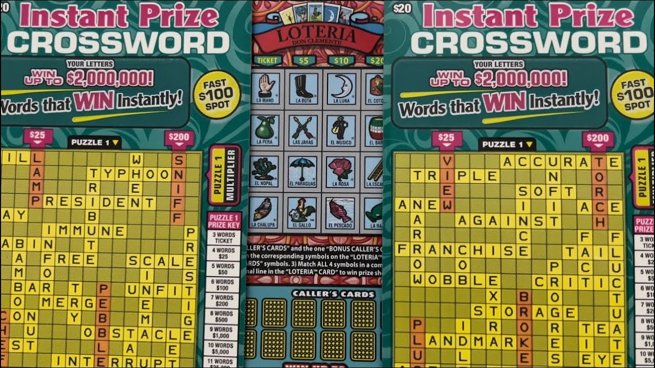 Instant Prize Crossword & Loteria!! Winners Found!!! - YouTube