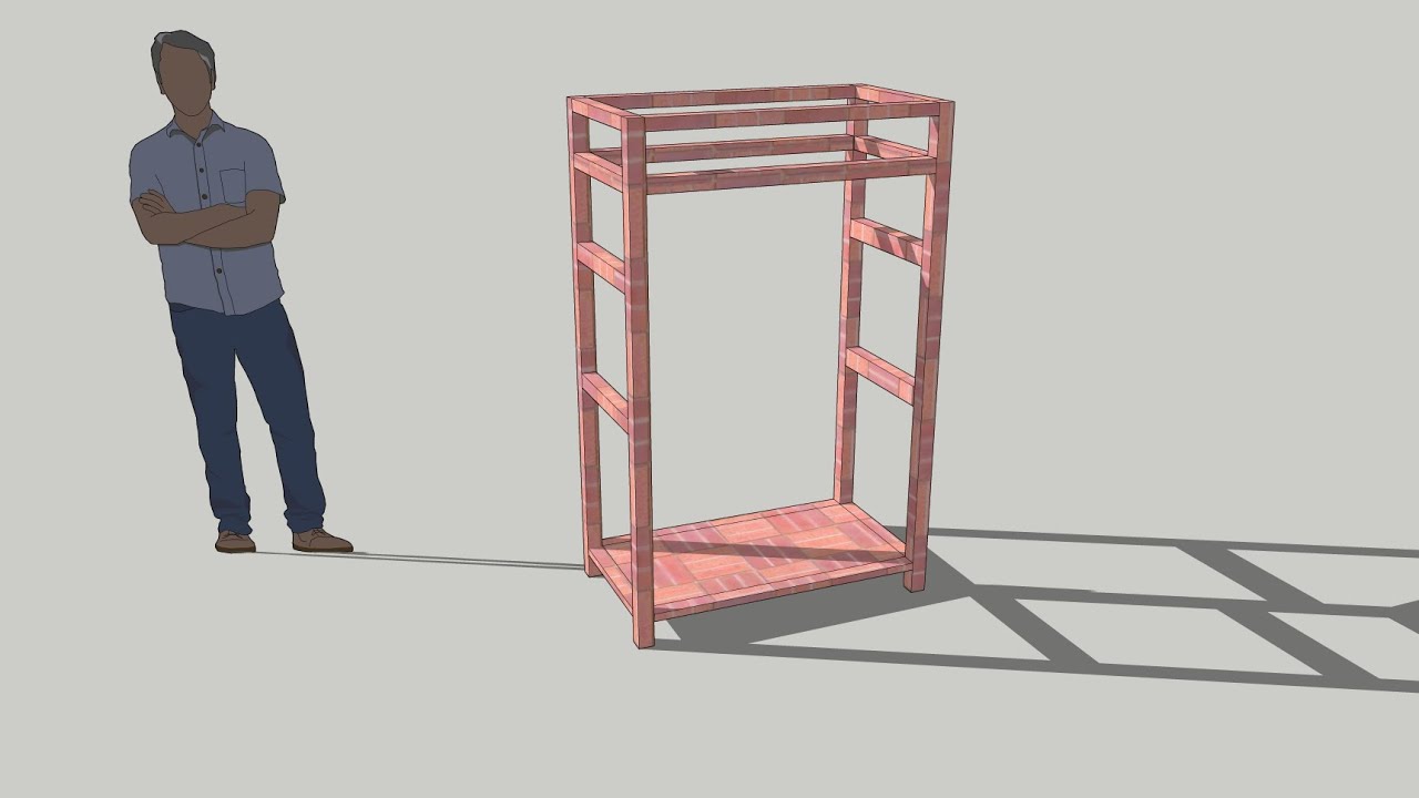 Model 3D Sketchup Rak Gantungan Baju - YouTube