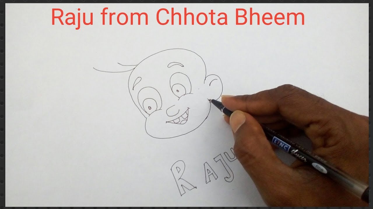 How to Draw Raju from Chhota Bheem Easy - YouTube