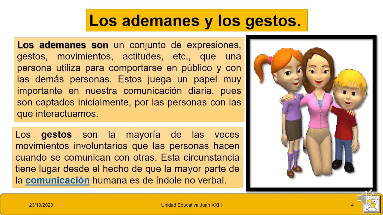 Los ademanes y gestos Lengua y Literatura 27-10-2020 - YouTube