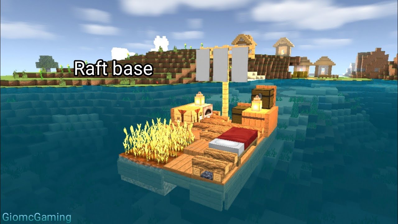 Minecraft | How to build Raft base | Minecraft Tutorial | - YouTube