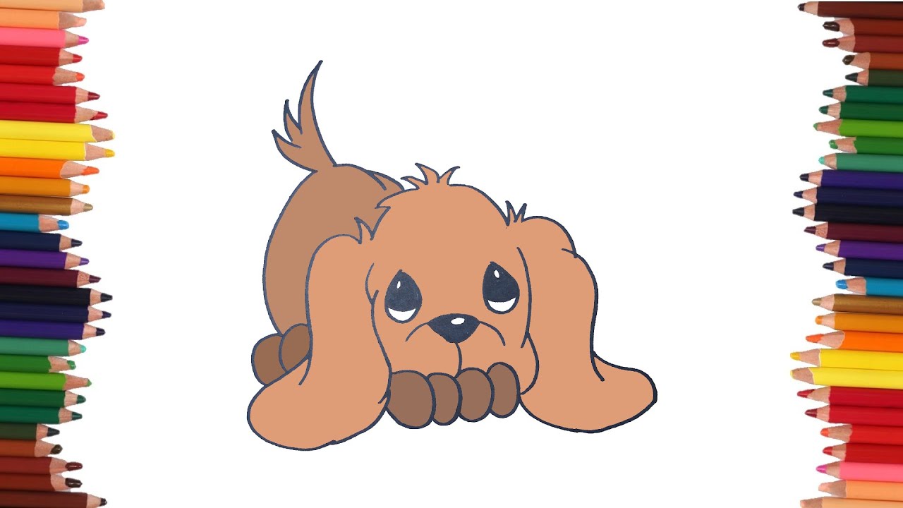 Como dibujar un perrito triste | Cómo dibujar Animales para niños - YouTube