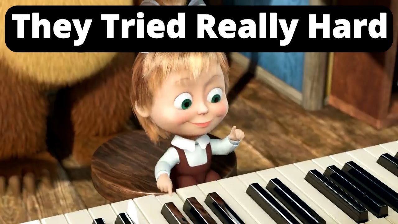 They Animated the Piano Correctly?! Masha and The Bear - YouTube