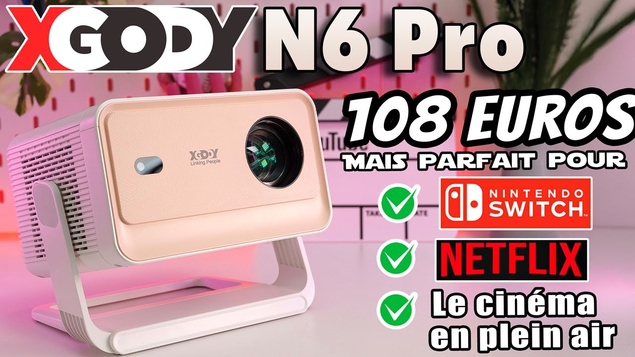 XGODY N6 PRO Le VIDEOPROJECTEUR à 108 euros idéal pour jouer à la SWITCH et NETFLIX sur grand ...
