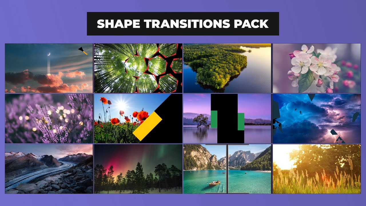 Shape Transitions Pack After Effect Template - YouTube