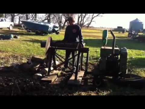 Cord wood buzz saw - YouTube