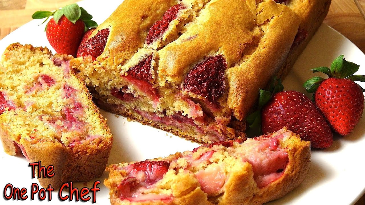 Strawberry Loaf Cake | One Pot Chef - YouTube