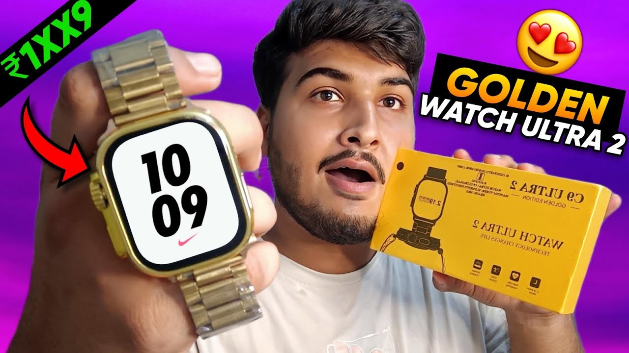 Apple Watch Ultra 2 Gold Edition 😍 C9 Ultra Smartwatch ⚡ - YouTube
