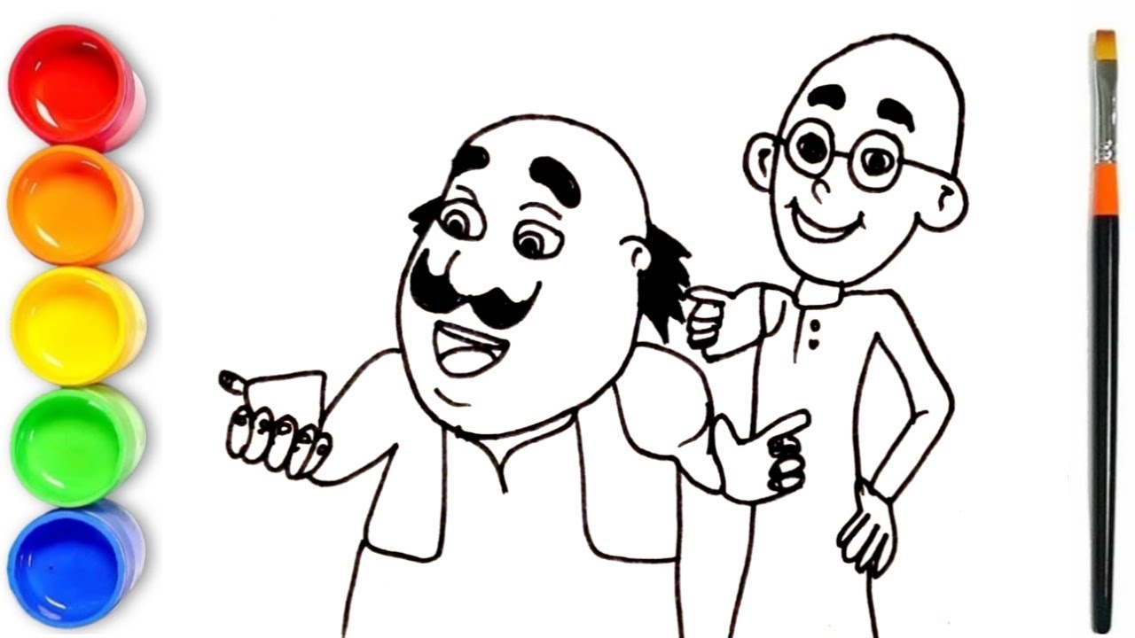 Motu Patlu Drawing, Draw Motu Patlu Cartoon - YouTube