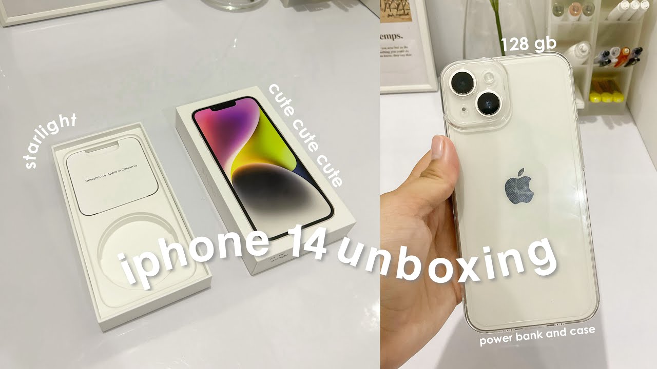 Iphone 14 unboxing ☁️💫🧸 | unboxing + setup - YouTube