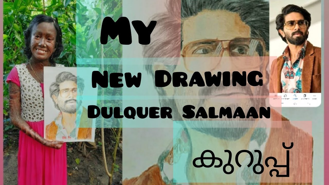 Dulquer Salmaan Drawing | Color Pencil Draw | കുറുപ്പ് - YouTube