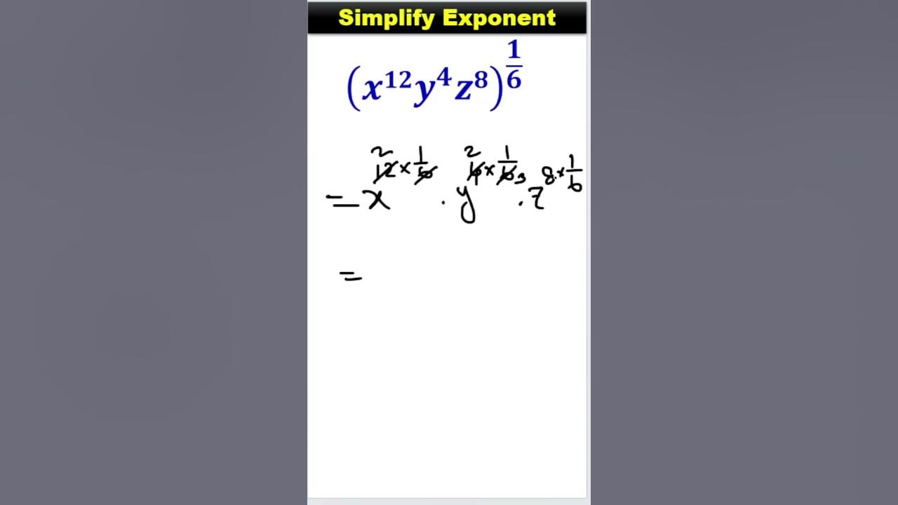 Simplify Exponents in Seconds | Master Exponent Rules! 🔥 #MathShorts # ...