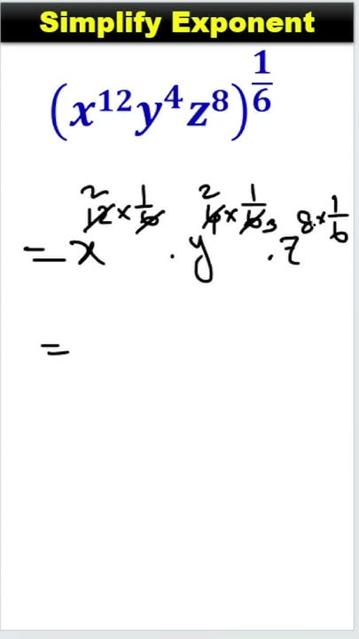 Simplify Exponents in Seconds | Master Exponent Rules! 🔥 #MathShorts # ...